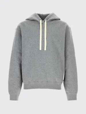 JIL SANDER Hooded Cotton Sweatshirt With Drawstring And Contrast Logo