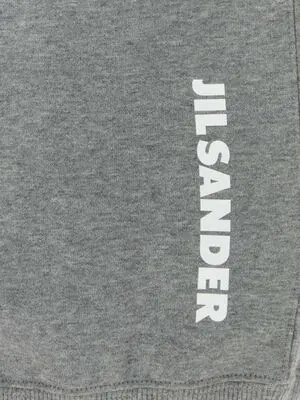 JIL SANDER Hooded Cotton Sweatshirt With Drawstring And Contrast Logo