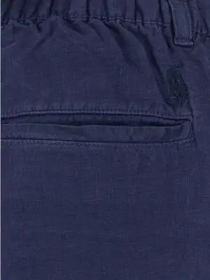 Polo Ralph Lauren Slim Fit Linen Drawstring Trousers - Navy