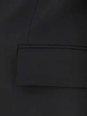 Dsquared2 Cropped Single-breasted Wool Blend Blazer With Cut-out Details