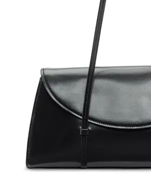 REFORMATION Elena Medium Leather Shoulder Bag - Black