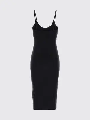 Off-White Slim Fit Stretch-jersey Midi Sheath Dress With U-neck