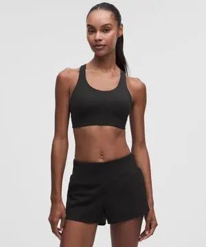 Lululemon Back Pocket Racerback Run Bra - Black