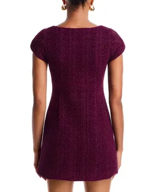 LoveShackFancy Tila Tweed Mini Dress