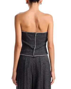 Alexander Wang Embellished Strapless Bustier Top