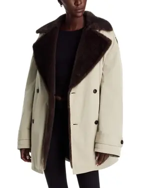 Alexander Wang Faux Fur Lined Trench Coat