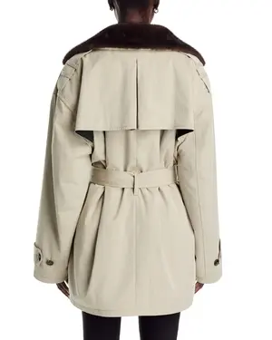Alexander Wang Faux Fur Lined Trench Coat