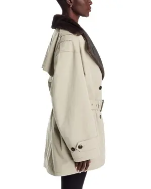 Alexander Wang Faux Fur Lined Trench Coat