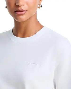 Alexander Wang Cotton Faux Fur Trim Crewneck Tee