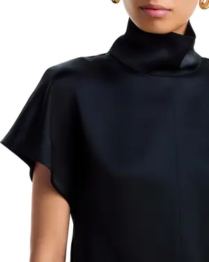 ANINE BING Samson Satin Top