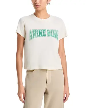 ANINE BING Shelley Cotton Logo Tee