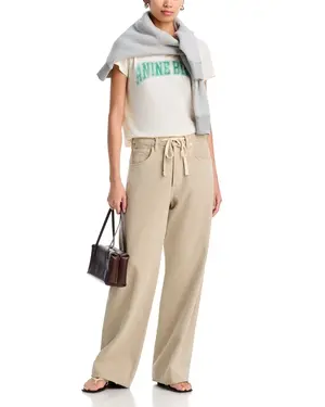 ANINE BING Shelley Cotton Logo Tee