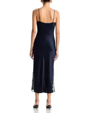 ANINE BING Judy Lace Panel Slip Dress
