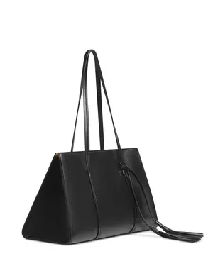 REFORMATION Elena Leather Tote Bag - Black Leather