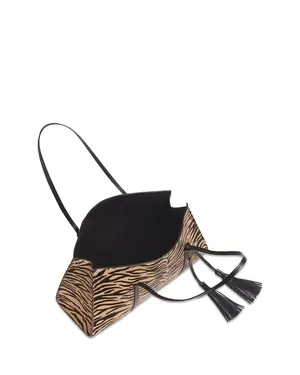 REFORMATION Elena Medium Leather Tote Bag - Warm Tiger