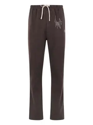 Moncler Graphic Drawstring Straight-leg Pants - Brown