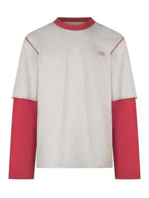 AMI Paris Ds Logo T-shirt - Gris Cendre