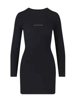 Alexander Wang Ribbed Long-sleeve Mini Dress