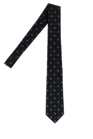Saint Laurent Embroidered Jacquard Neck Ties