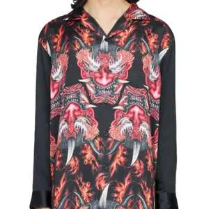 Adidas X Y-3 Red Satin Graphic Shirt Asia Sizing - Multicolor