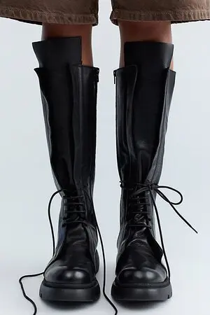 ALL BLACK Venetia Lace-up Boots - Nero