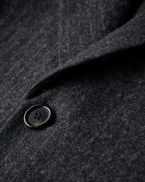 Saint Laurent 40's Single-breasted Jacket In Pinstripe Brushed Wool Felt