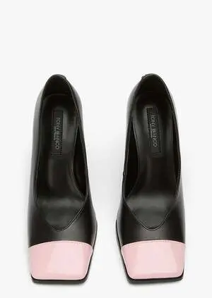 TONY BIANCO Legacy Leather Pump - Black Como/petal