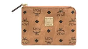 Mcm Aren Visetos Card Case - Tan