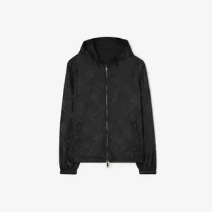 Burberry Reversible Check Newport Hooded Jacket Black