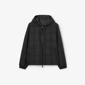 Burberry Reversible Check Newport Hooded Jacket Iron Grey