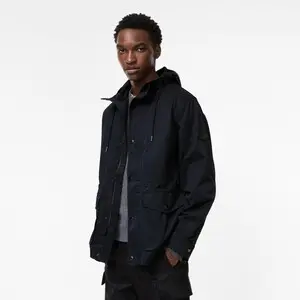 Burberry Gabardine Euston Hooded Jacket With Warmer