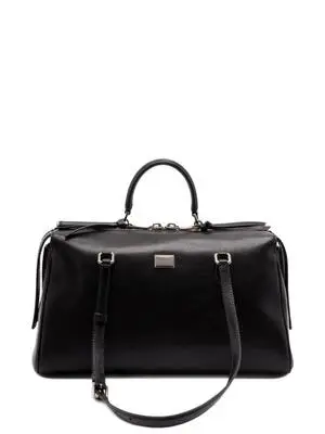 Dolce & Gabbana Leather Travel Bag - Black