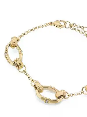 Guess Tone Link Bracelet With Crystal Appliqu