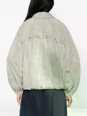 DAMSON MADDER Lailah Gingham-print Bomber Jacket