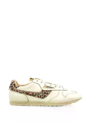 AUTRY Windspin Leopard-print Panelled Leather Sneakers