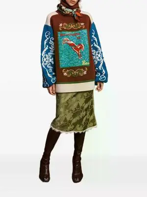 ALEMAIS Lasso Patchwork Knit Sweater