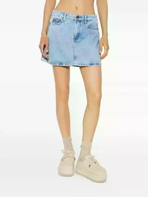 Adidas 3-stripes Denim Skirt - Blue