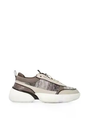 Pinko Sequin-embellished Panelled Sneakers