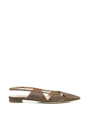 ARTEANA Savona Glitter Slingback Pumps - Brown