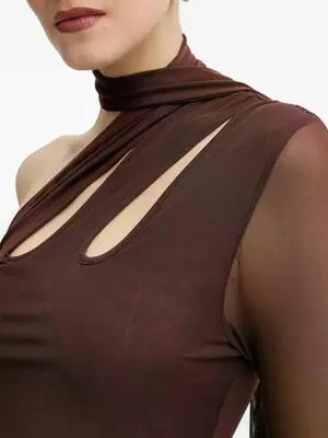 SILVIAN HEACH One-shoulder Cutout-detail Dress