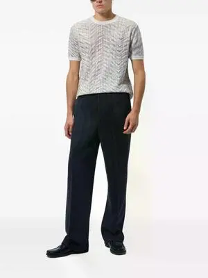 Missoni Tone-on-tone Chevron Cotton And Viscose Trousers