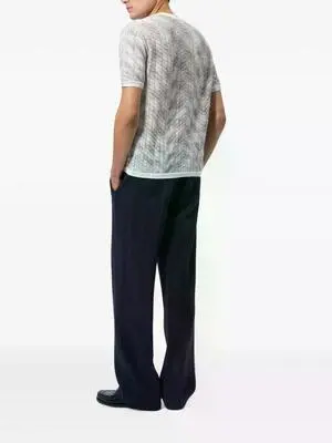 Missoni Tone-on-tone Chevron Cotton And Viscose Trousers