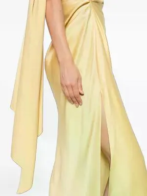 DE LA VALI Lunessa Draped Asymmetric Dress