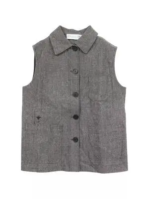 Dior Bee-embroidered Sleeveless Shirt - Grey