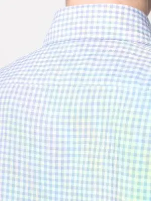 BARBA NAPOLI Gingham Check Pattern Shirt