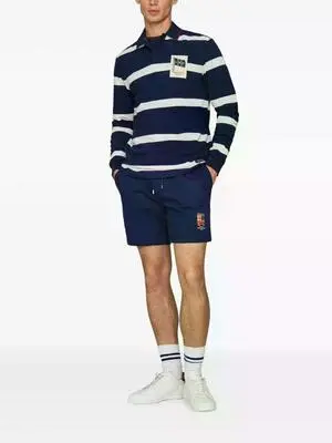 HACKETT LONDON Striped Long-sleeve Polo Shirt