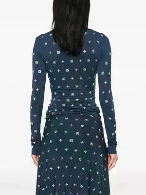 Rabanne Embellished Keyhole T-shirt