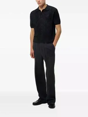 Missoni Openwork Knit Cotton And Viscose Polo Shirt