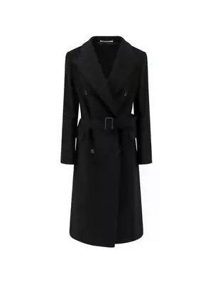 Tagliatore Jole Double-breasted Belted Coat