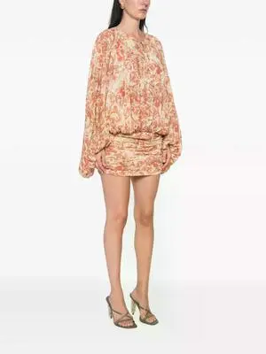 DE LA VALI Eulalia Paisley-print Mini Dress